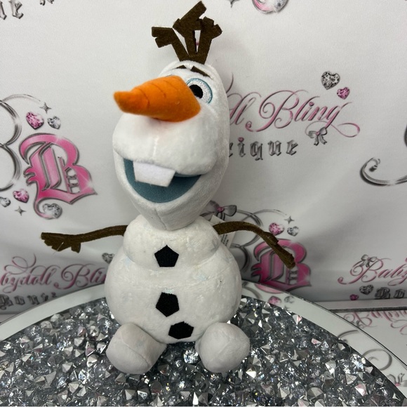 Disney | Toys | Disney Olaf Frozen Plush Snowman Stuffed Animal Plushie White Shimmer Cute ...